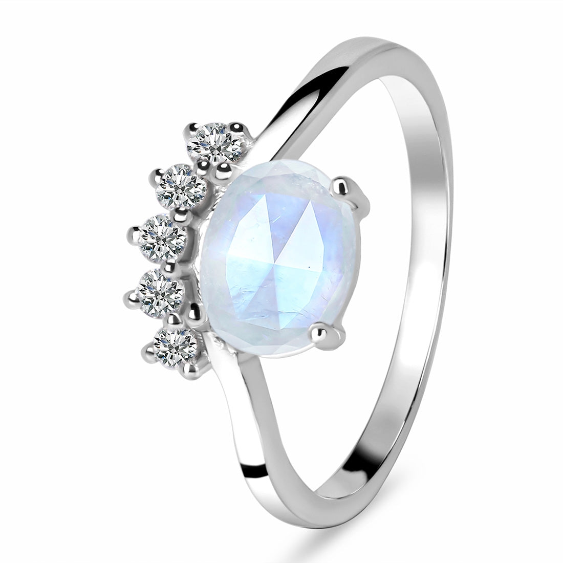 Moonstone Silver Elizabeth Ring – The Elephant Shop