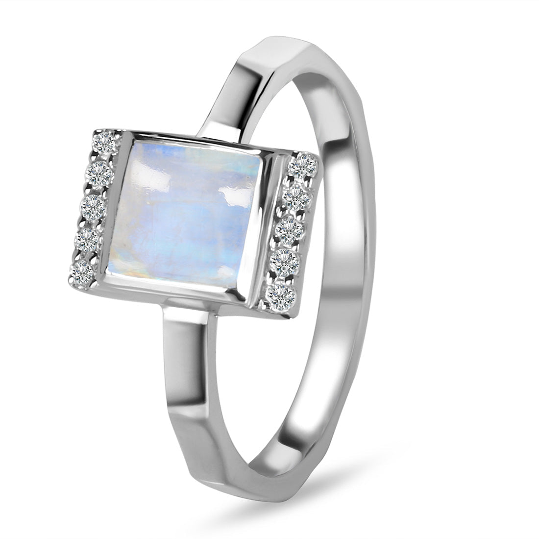 Moonstone Silver Margot Ring – The Elephant Shop