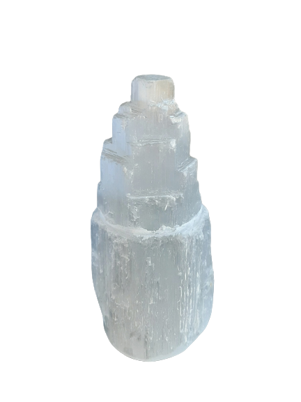 Selenite Mini Tower 10cm – The Elephant Shop