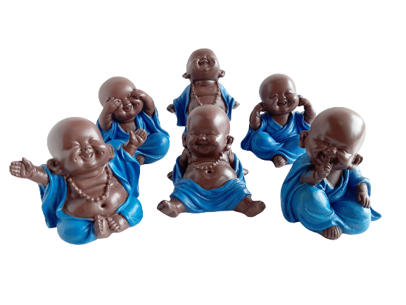 Monk in Blue Robe - 10cm – The Elephant Shop
