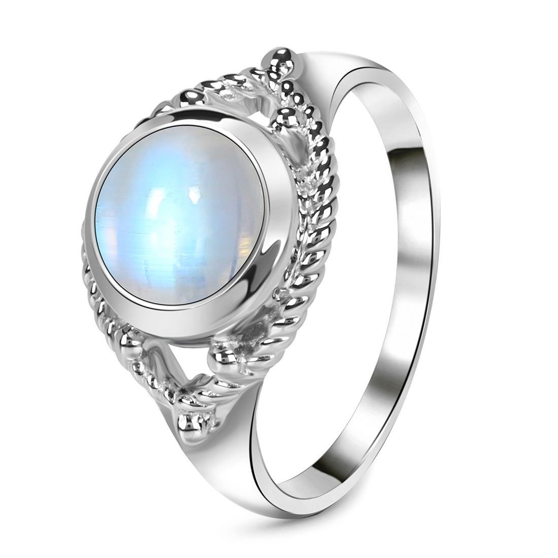Moonstone Silver Cressida Ring – The Elephant Shop