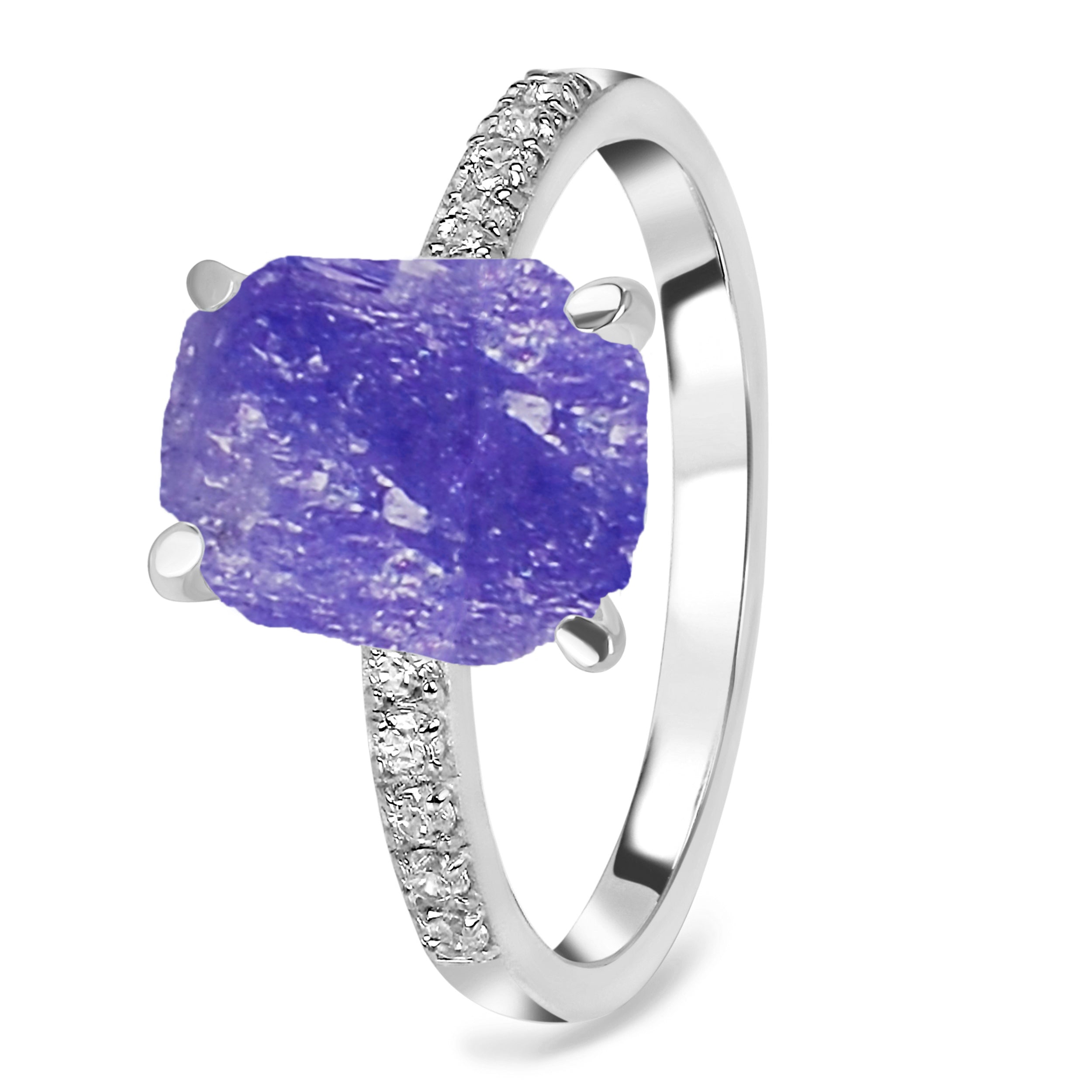 Tanzanite Silver Aspera Ring – The Elephant Shop